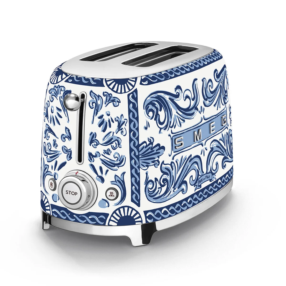 Smeg Dolce&Gabbana Toustovač 2x2 Blu Mediterraneo TSF01DGBEU | Potten ...