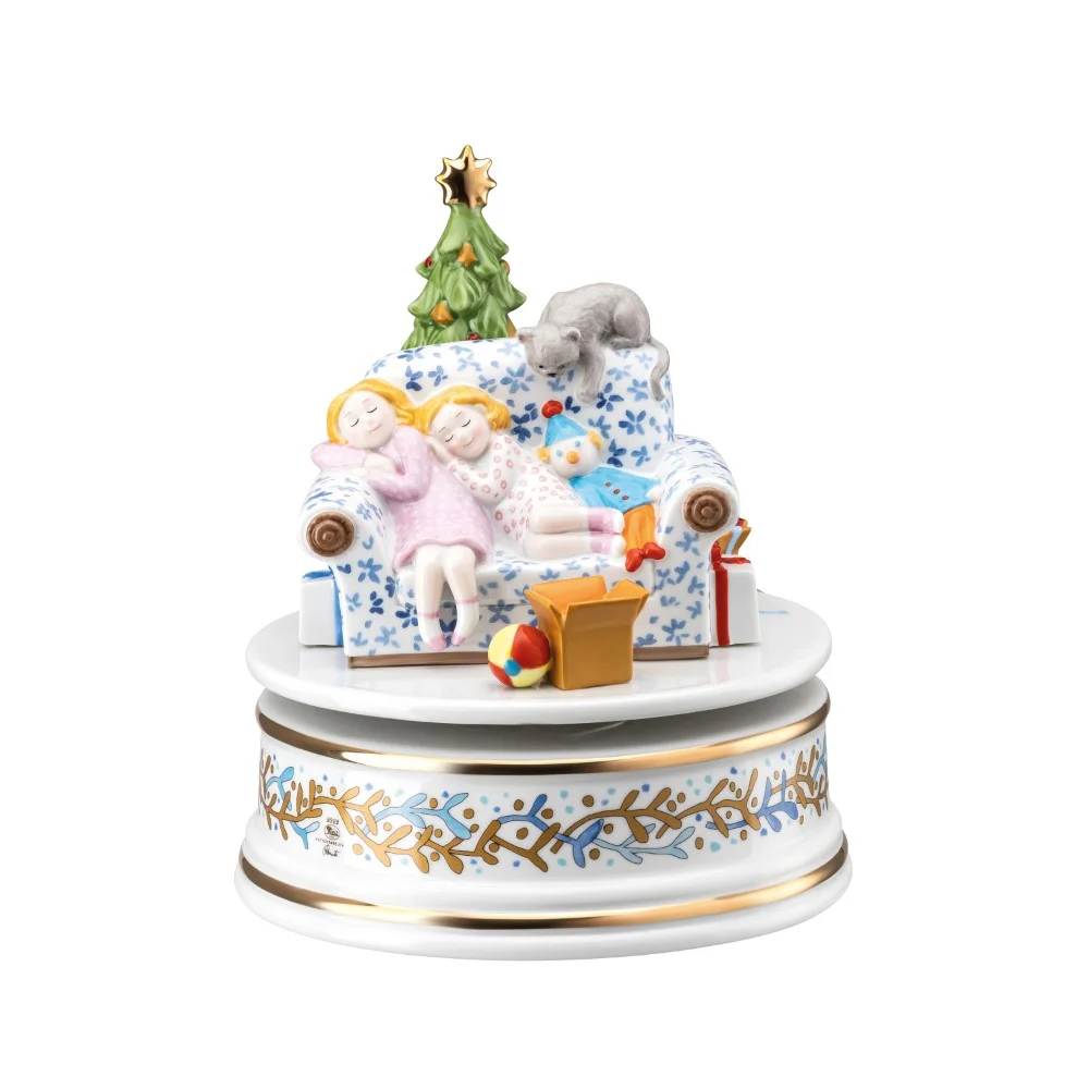 Rosenthal Vianočná hracia skrinka XXL, Štedrý večer, Ø 15,5 cm 02411 ...